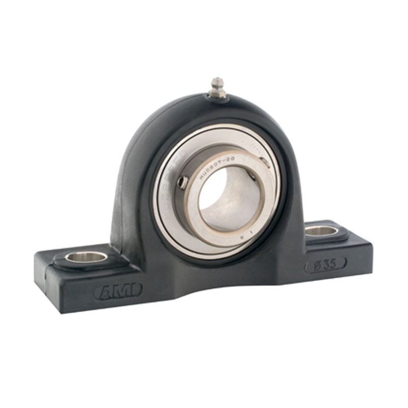 Palier plastique UCPPL206-20-NOIR-INOX | Le Bon Roulement