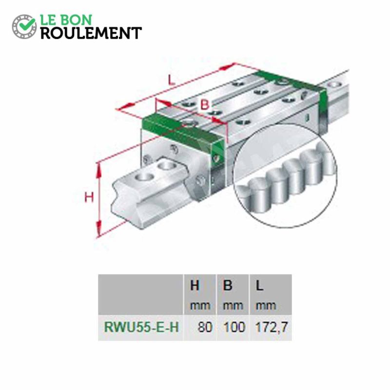 Chariot de guidage RWU55-E-H-G3-V3-INA | Le Bon Roulement