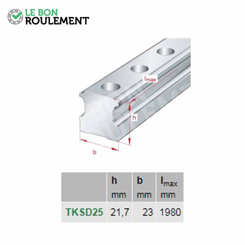 Rail de guidage TKSD25-G3-HJ-INA | Le Bon Roulement